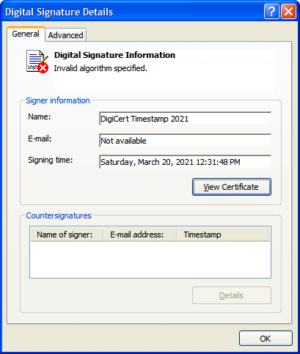 winxp-invalid-algorithm - SocketTools